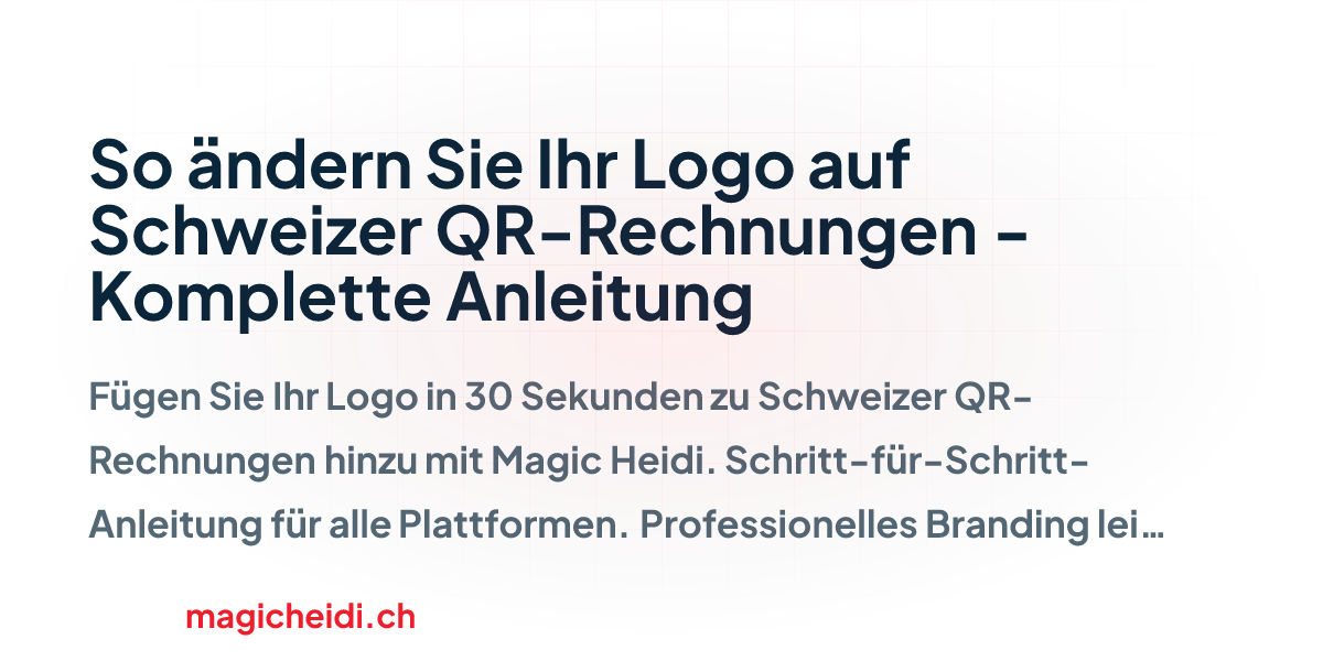 How to Change Your Logo on Swiss QR Invoices - Complete Tutorial ...