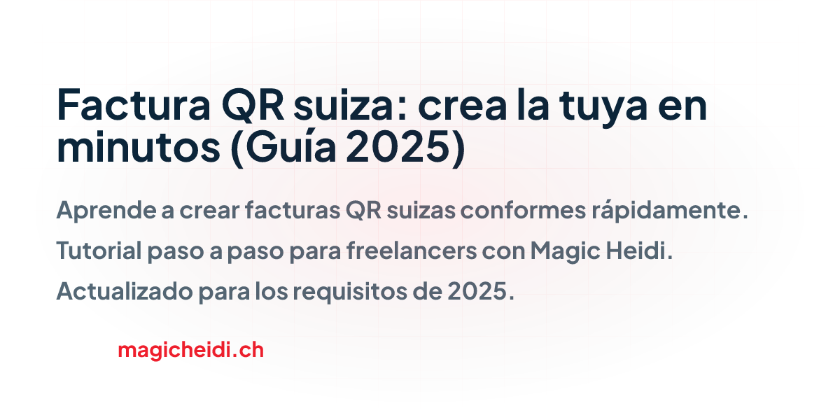 Factura con código QR suizo: Cómo crearla en minutos (Guía 2025 ...