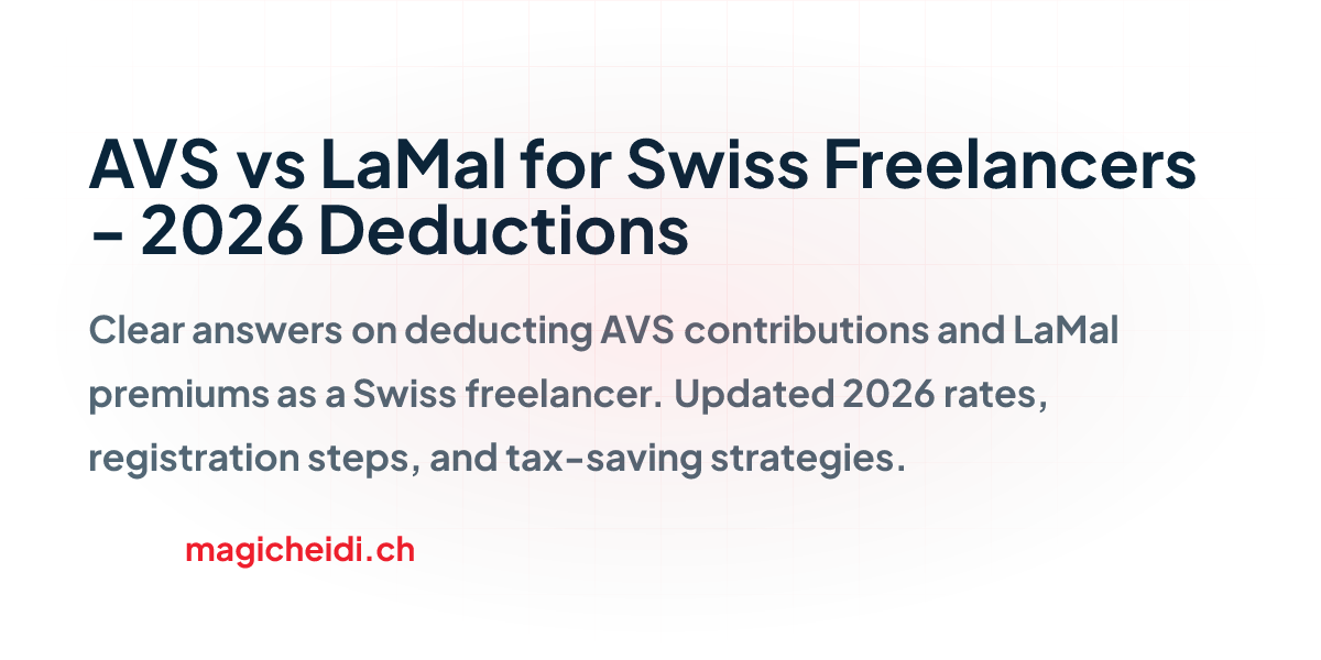 AVS vs LaMal for Swiss Freelancers - 2026 Deductions
